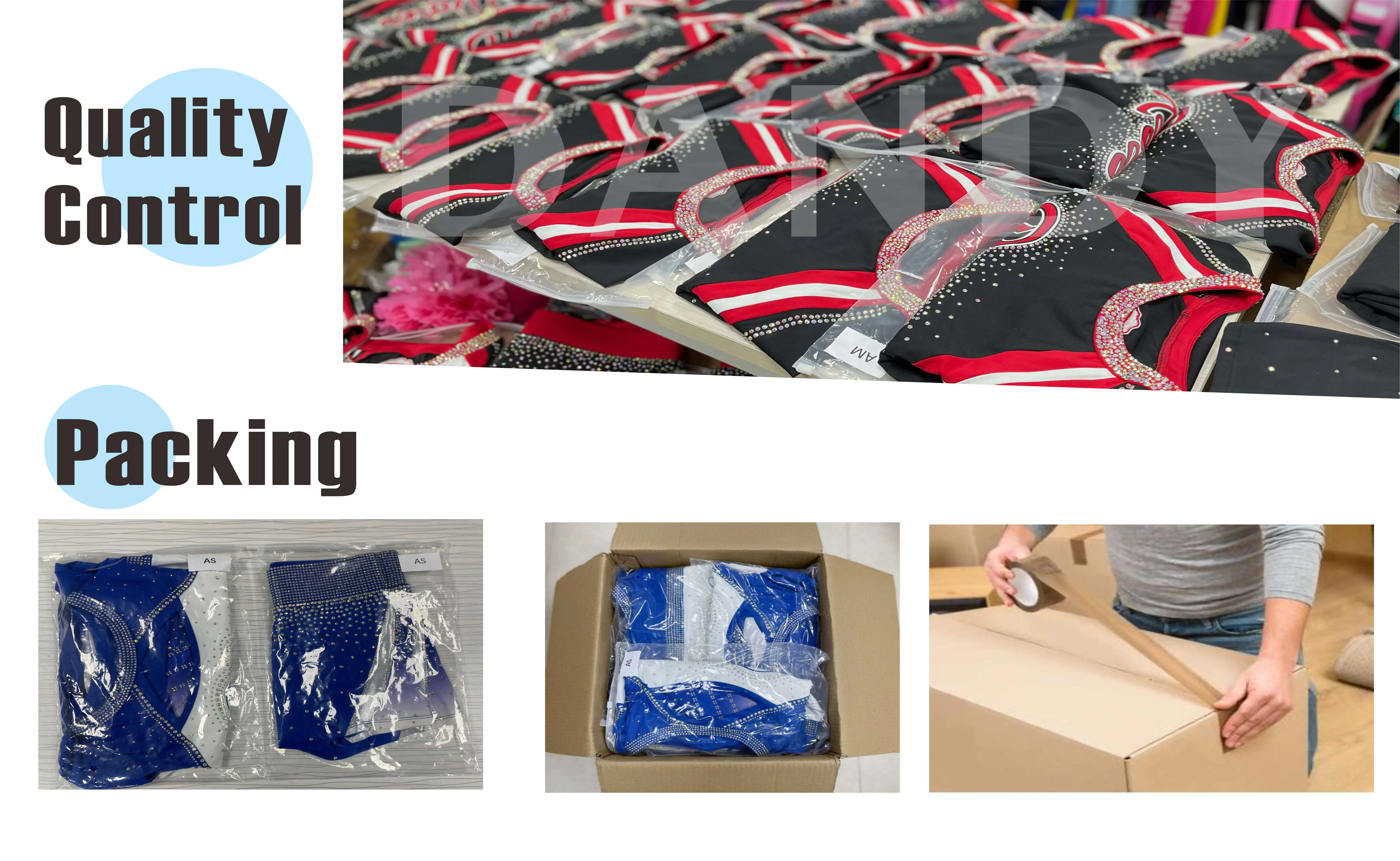 High Quality Blue Cheerleading Uniforms Cheer Custom Made Performance ...