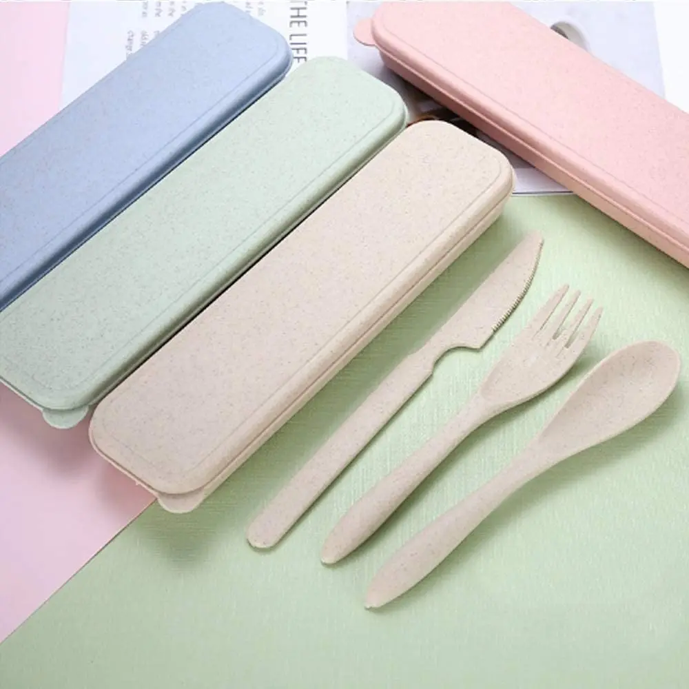 New Travel Camping Dinner Set Tableware Reusable Fork Spoon Knife ...