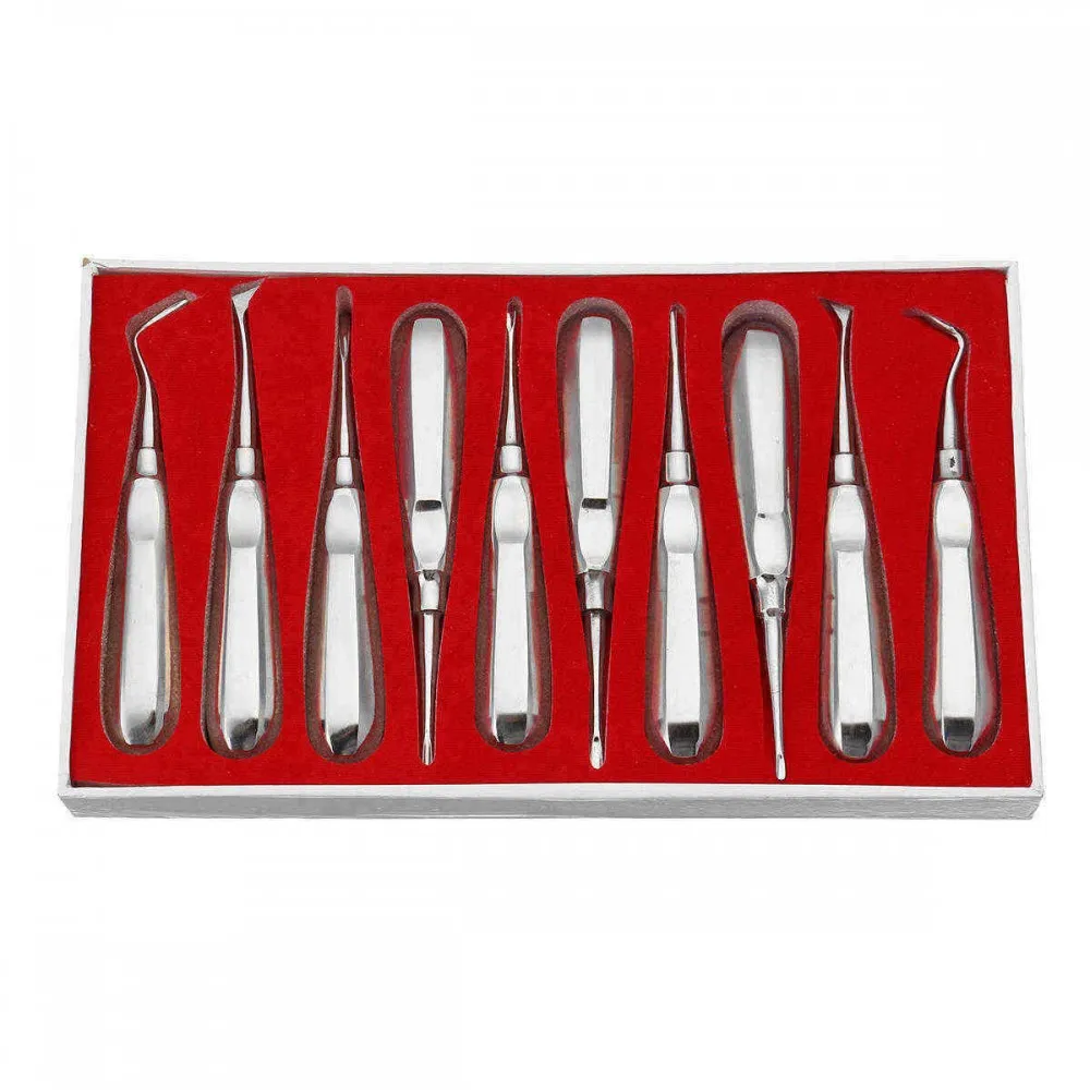 10Pcs Dental Root Elevator Orthodontic Instruments Tooth Loosening Root ...