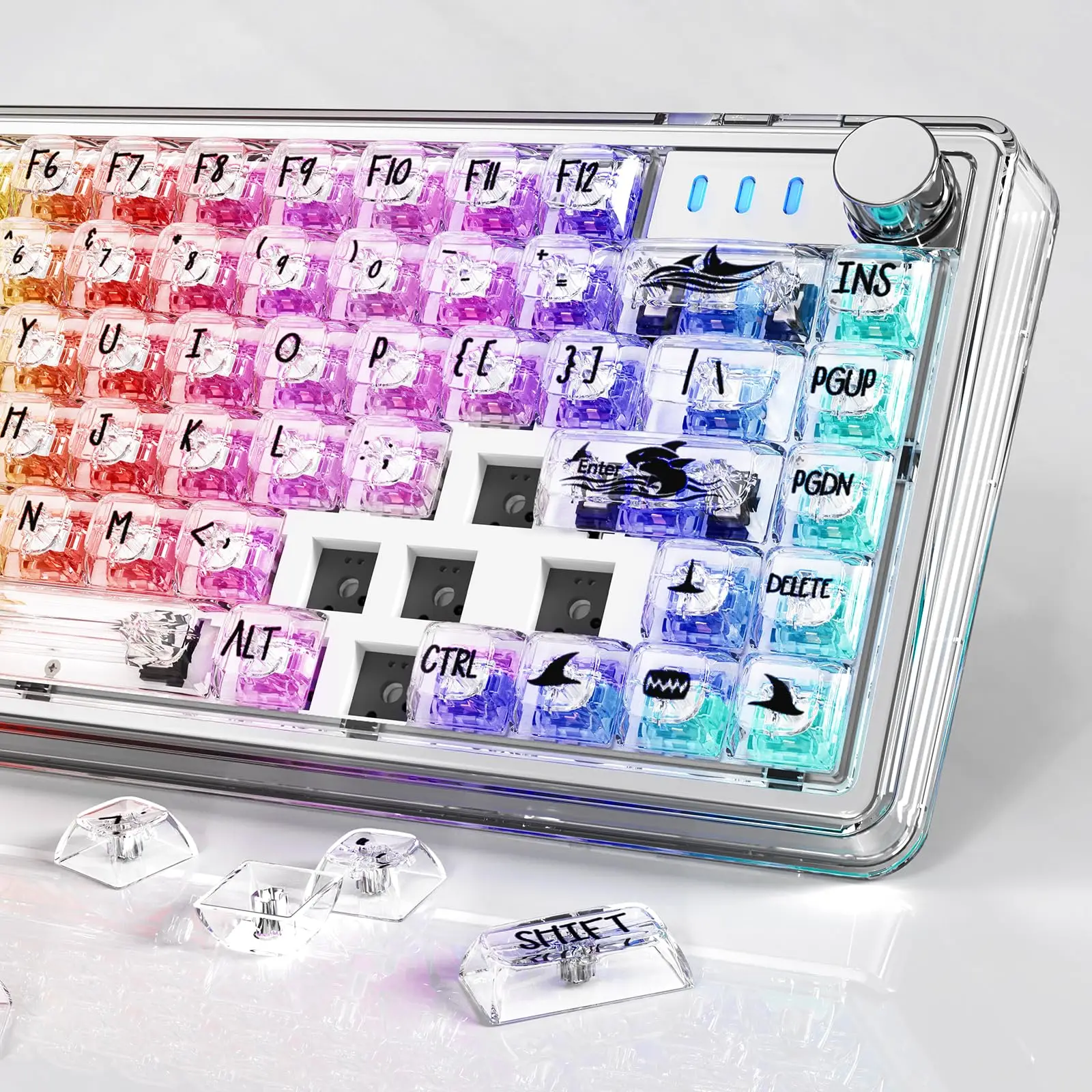 Attack Sahrk K75 Mechanical Keyboard Transparent Rgb Gaming Keyboard ...