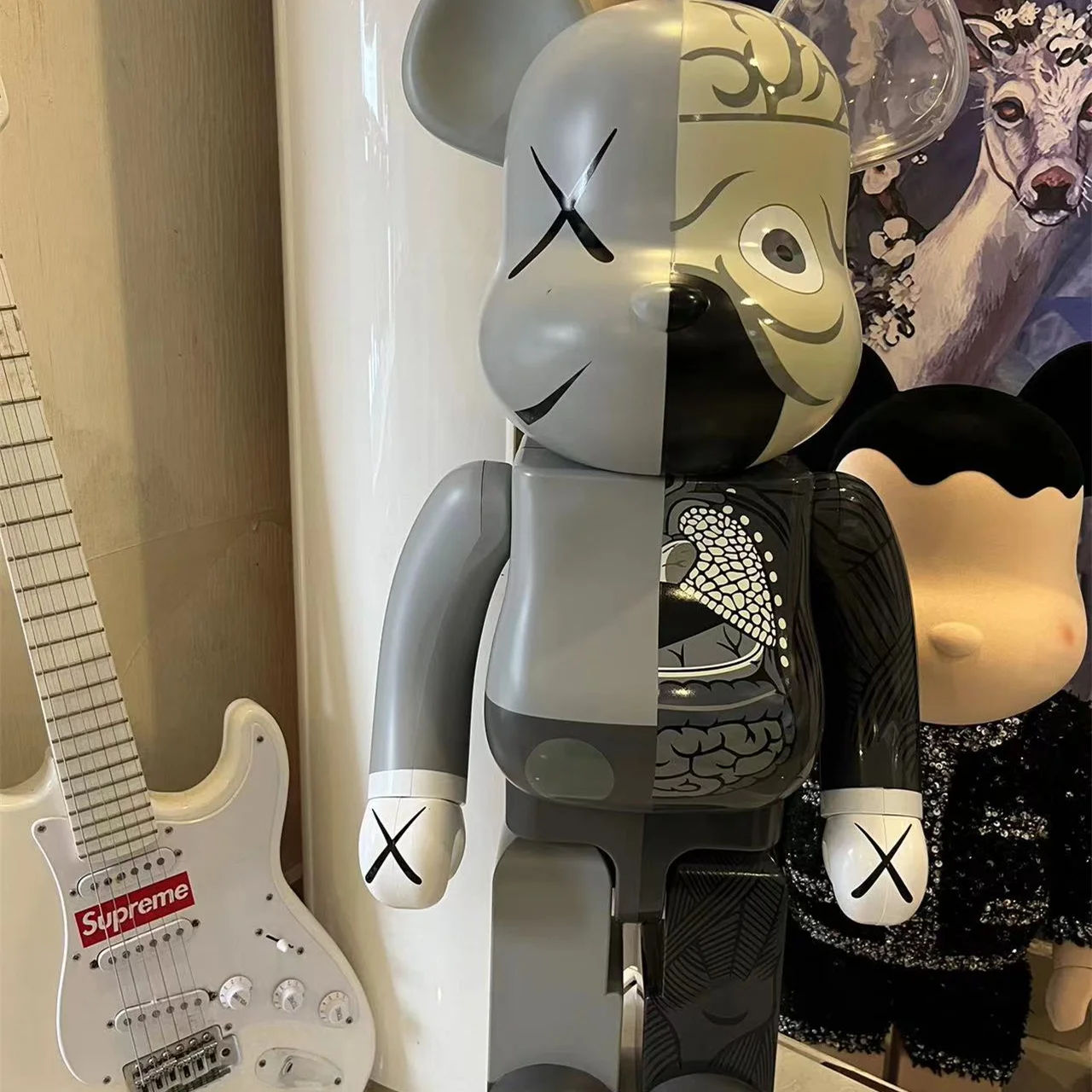 Bearbrick 1000% Half Anatomized Block Bears Violent Bears Decorative ...