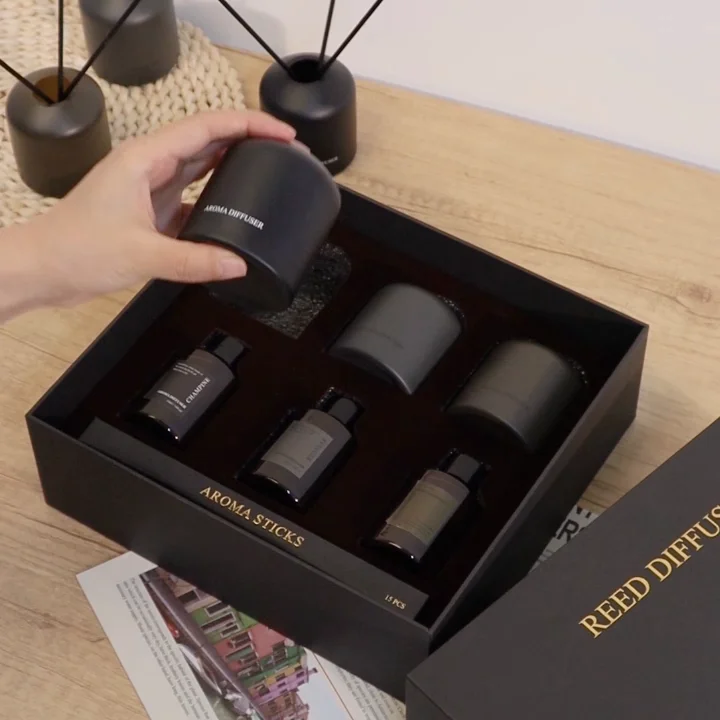 Luxury Set Of Three 50ml Aroma Reed Diffuser With Oil Gift Set - Buy ...