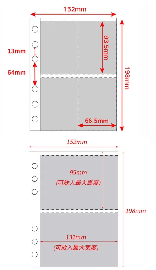 Wholesale A4 A5 A6 A7 File Budget Binder Clear Pocket 6Ring Zipper PVC ...
