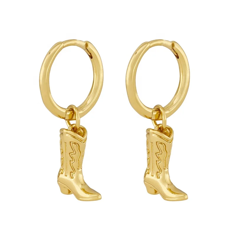 Gemnel Cowboy Boot Charms Huggies Hoop Accessory Jewelry Vintage ...