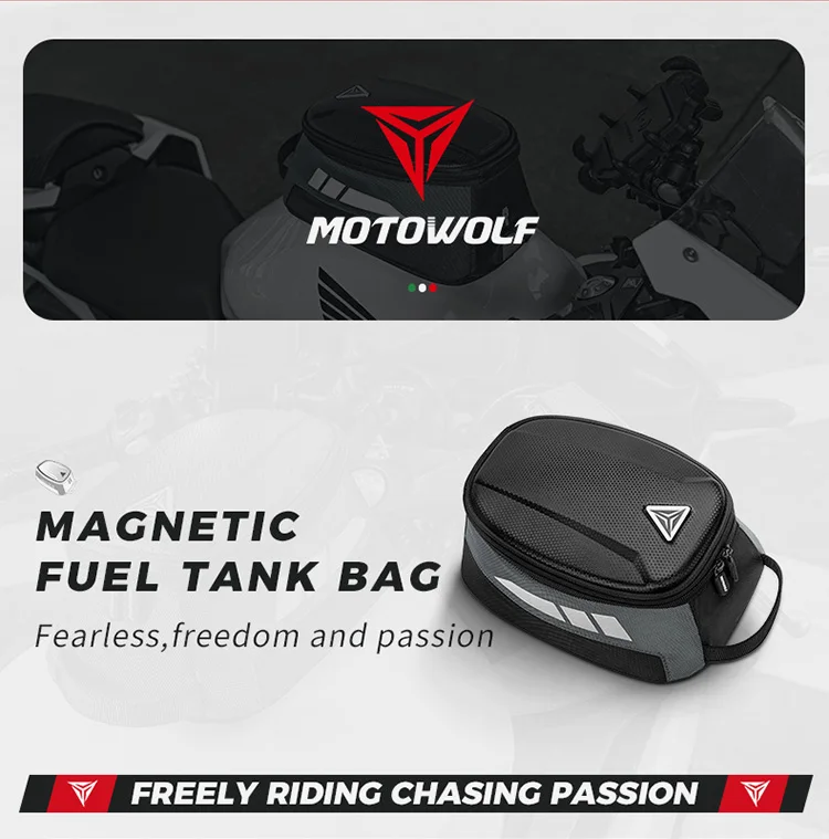 Motowolf MB1 Magnetic Motorcycle Tank Bag - 4.5L Storage Solution for ...