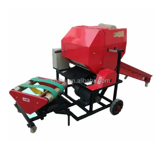 Hay Round Silage Baler Machine Diesel Engine Grass Chaff Silage Balers ...