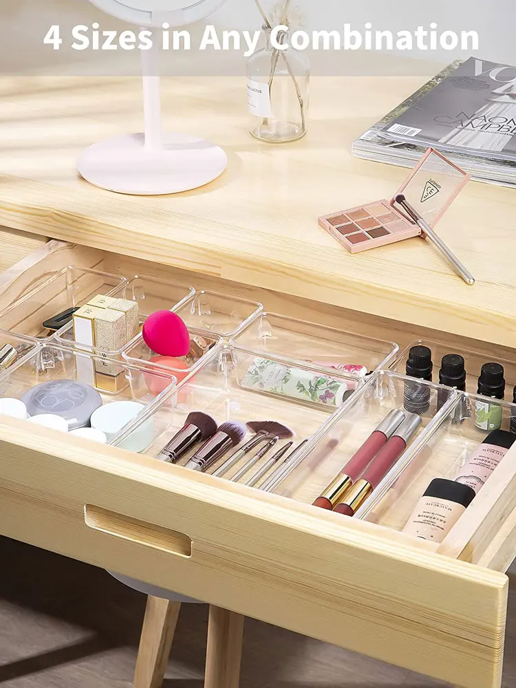 Multi-purpose Office Desk Drawer Organizer Trays Set