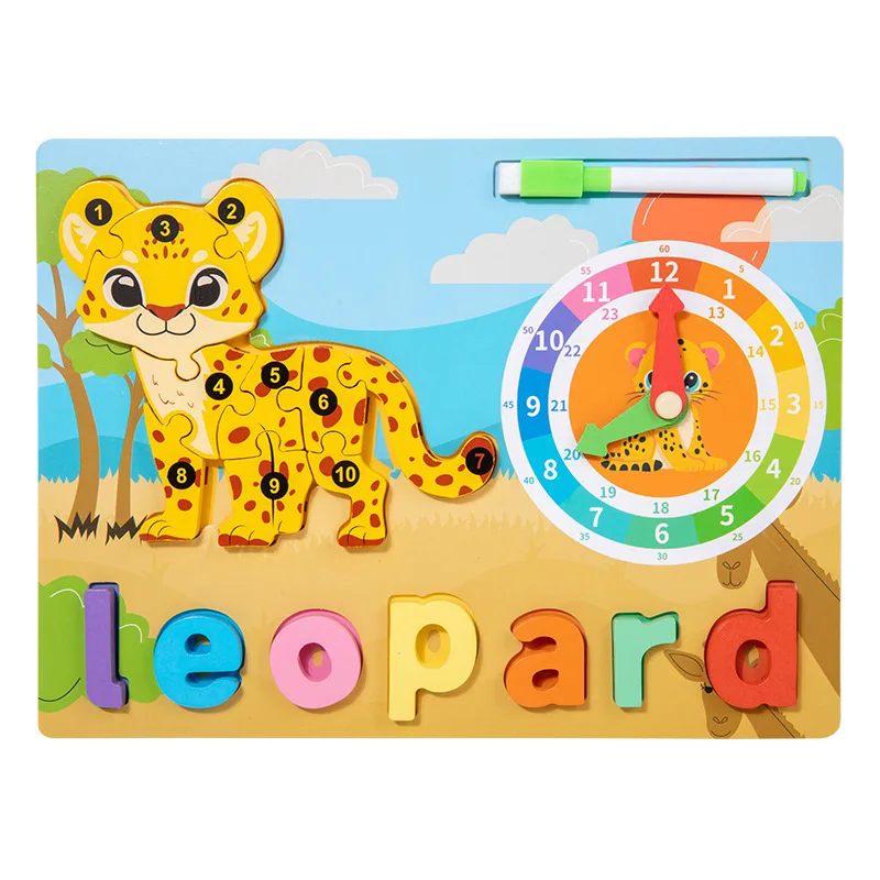 Educational Puzzle Board - Multi-Functional Toy for Kids