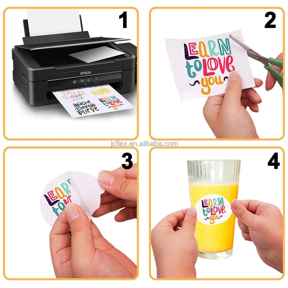 Holographic Sticker Sheet Laser And Inkjet Vinyl Sticker Print Of