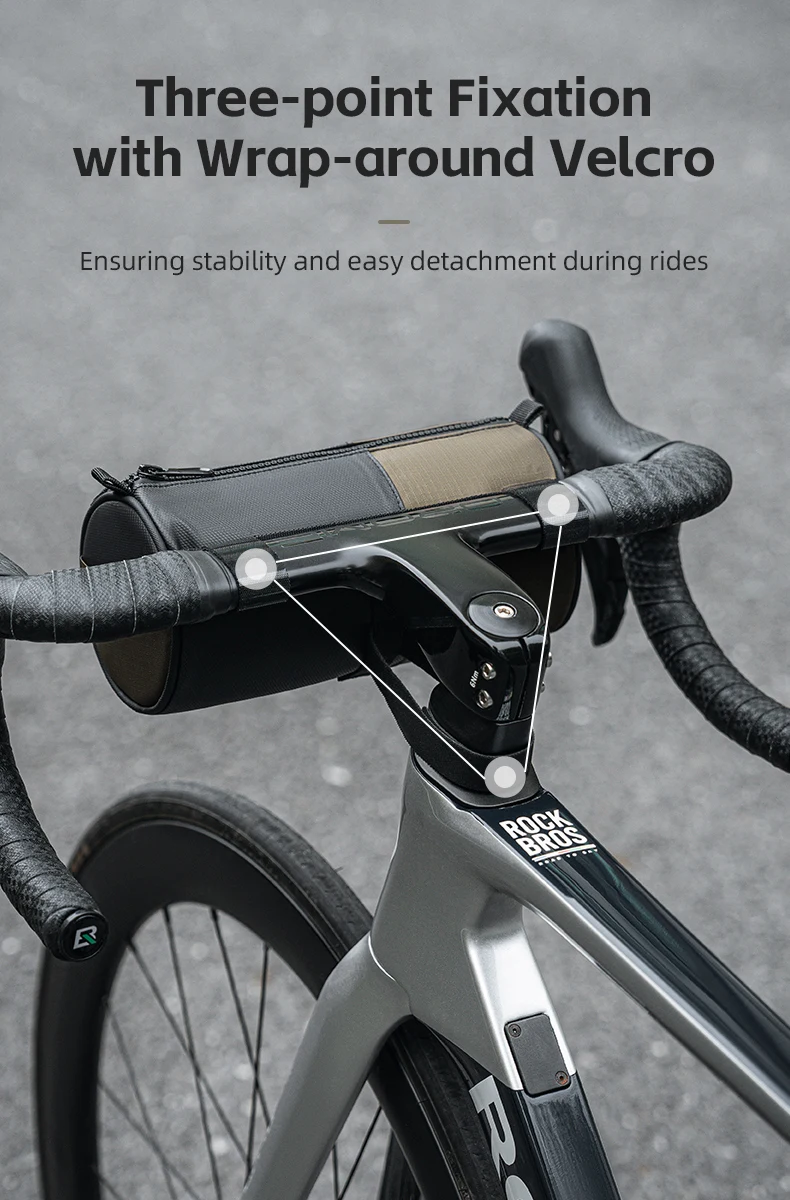 ROCKBROS Bike Handlebar Roll Bag - Durable & Waterproof