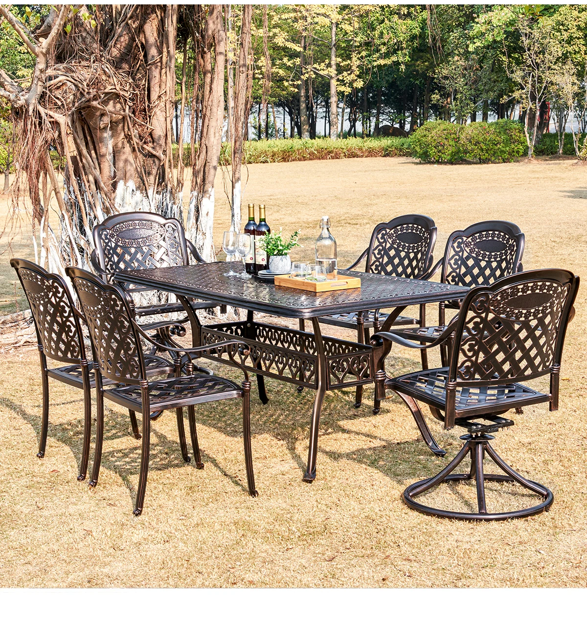 Shangzhifan Cast Aluminum Tables And Chairs Metal Outdoor Garden ...