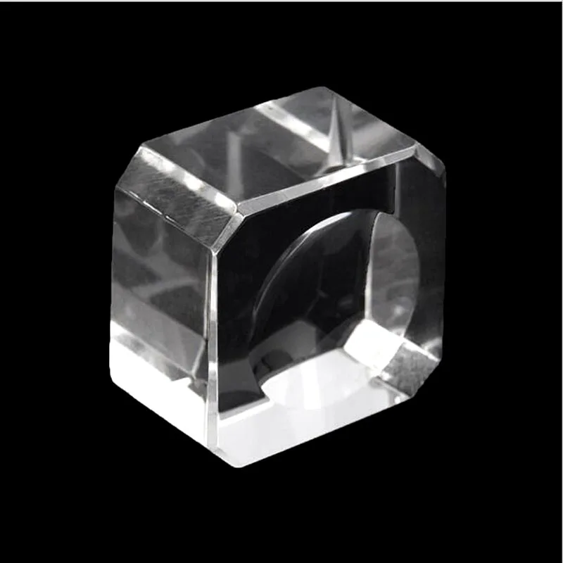 Transparent Glass Square Dimple Crystal Ball Bases