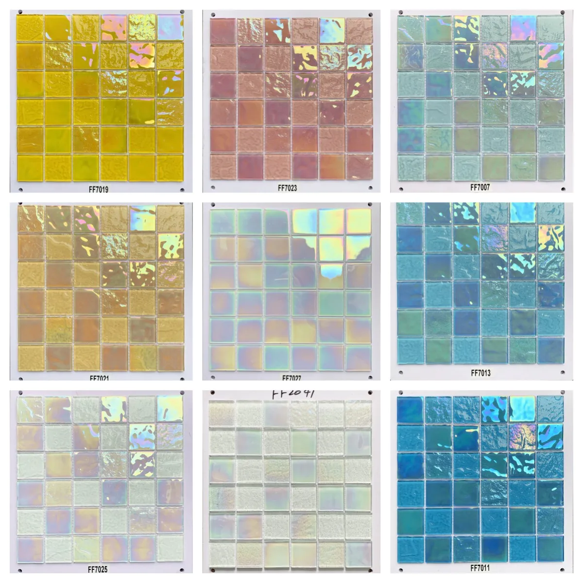 Glass Mosaic Custom New Design For Decoration Mix Color Parquet Square ...