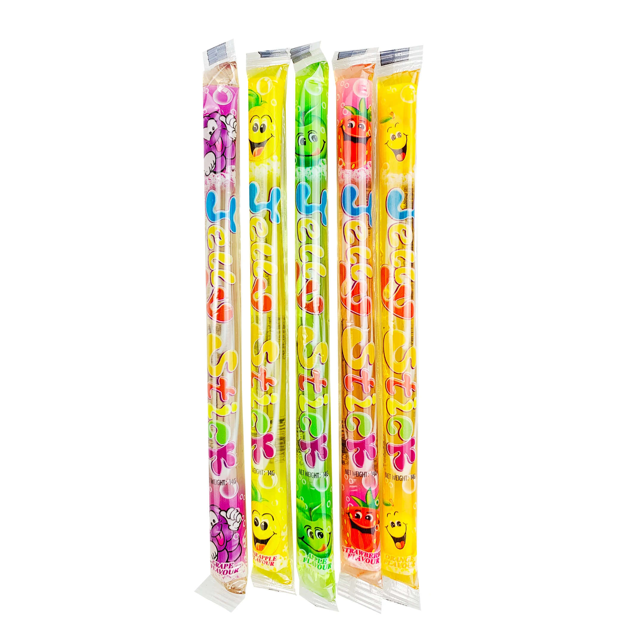 Wholesale14g Jelly Stick In Pvc Jar Crystal Mix Fruits Flavors Ice Pop ...