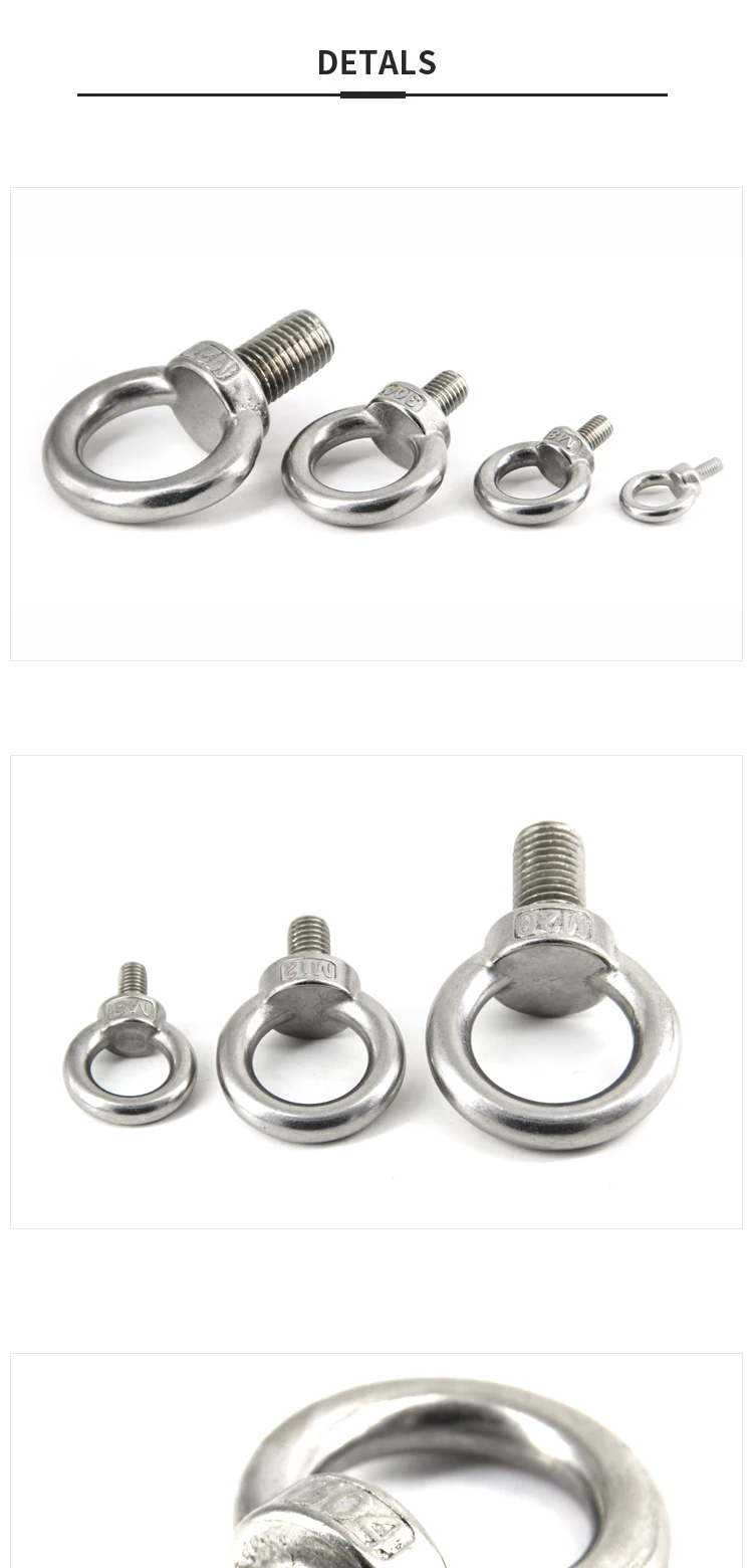 304 Stainless Steel Eye Bolt Screw Ring Furniture Hardware Stainless ...