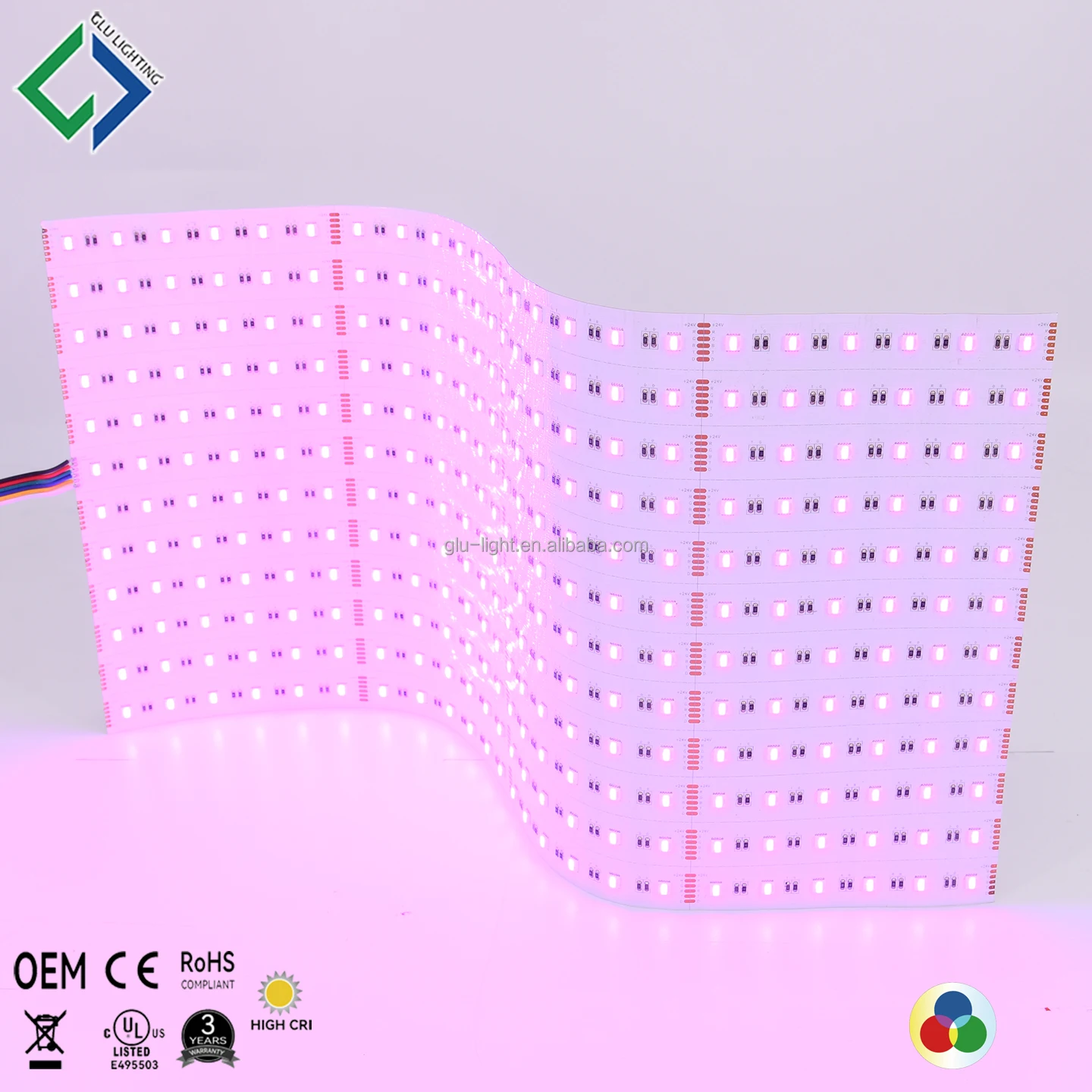 High CRI TM30 Ra95 Bi Color Flexible LED Panels for Warehouses