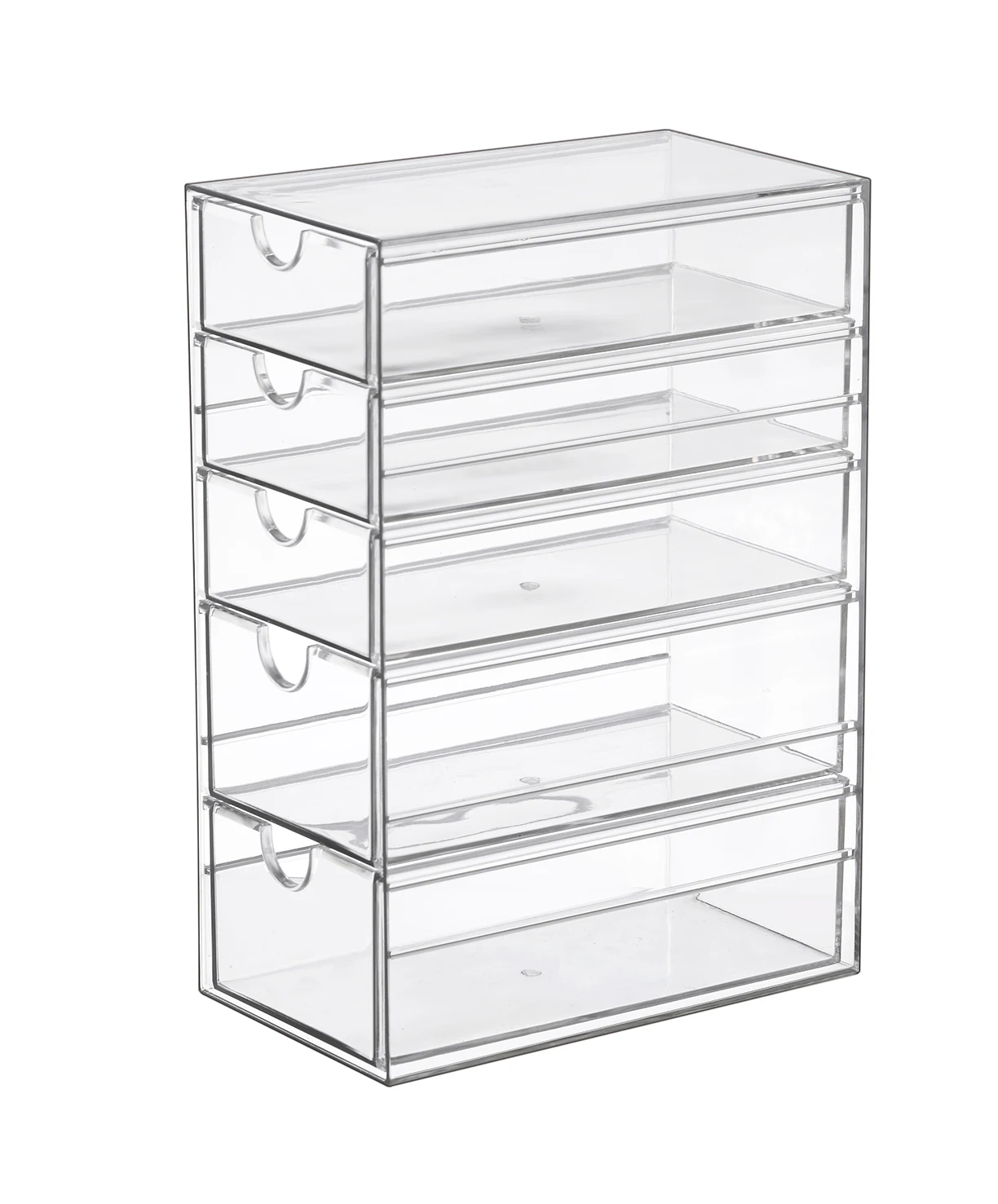 Transparent Stackable Plastic Storage Drawers Bathroom Makeup Storage ...