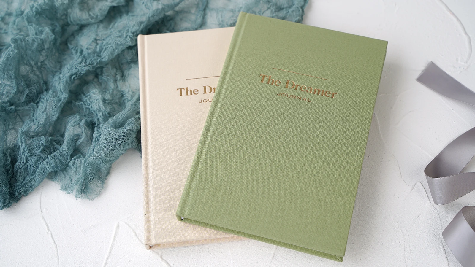 Custom Print Diary With Logo Hardcover Linen Fabric Cover Green A5 ...