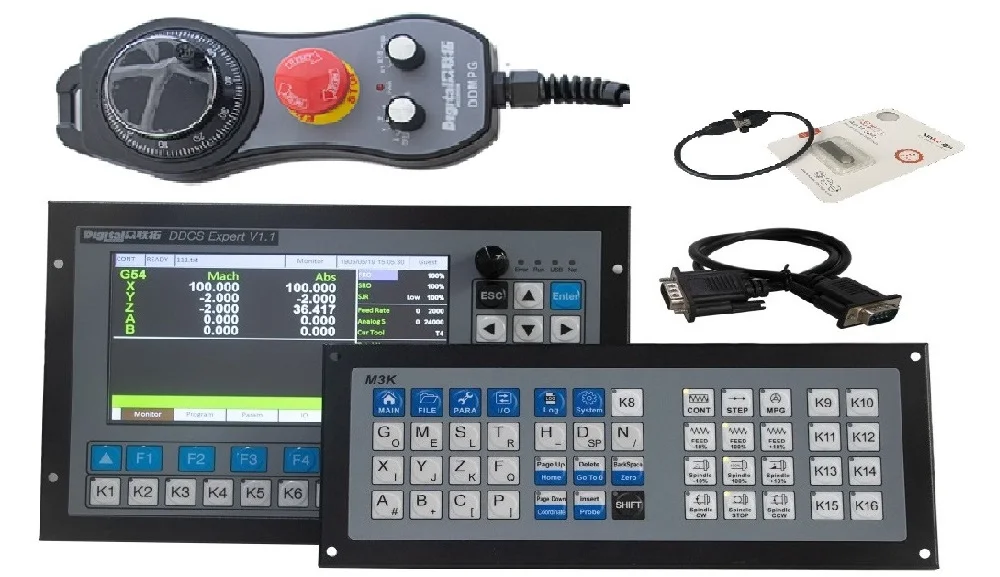 Digital Dream Plc Controller Ddcs Expert 3/4/5 Axis Cnc Controller Kit With Mpg & Keyboard For ...