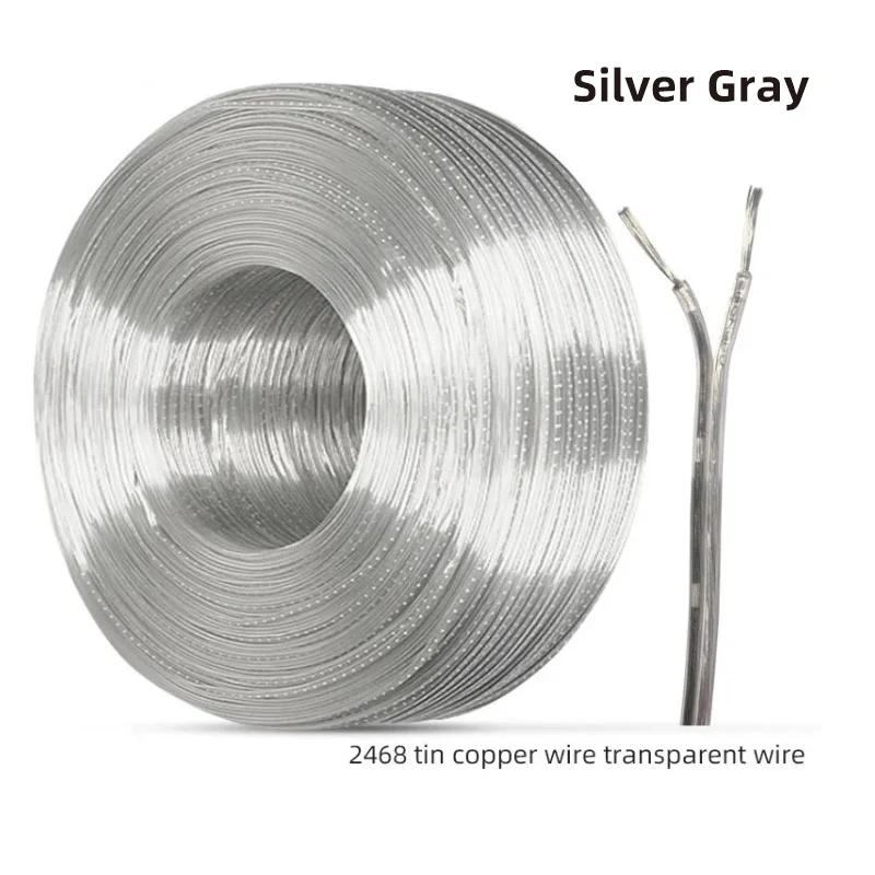 Transparent Wires Flat Electrical Wire 2468 30/28/26/24/22/20/18/16awg ...