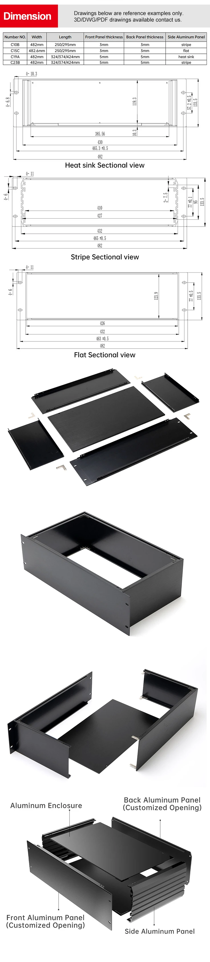 Fabrication Design Sheet Metal Box Full Aluminum Industrial Electronics ...