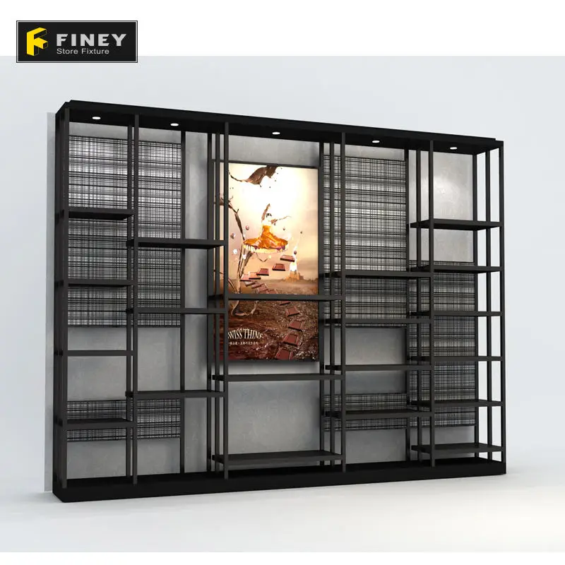 Customized Design Modern Style Shop Interior Wall Mounted Chocolate ...