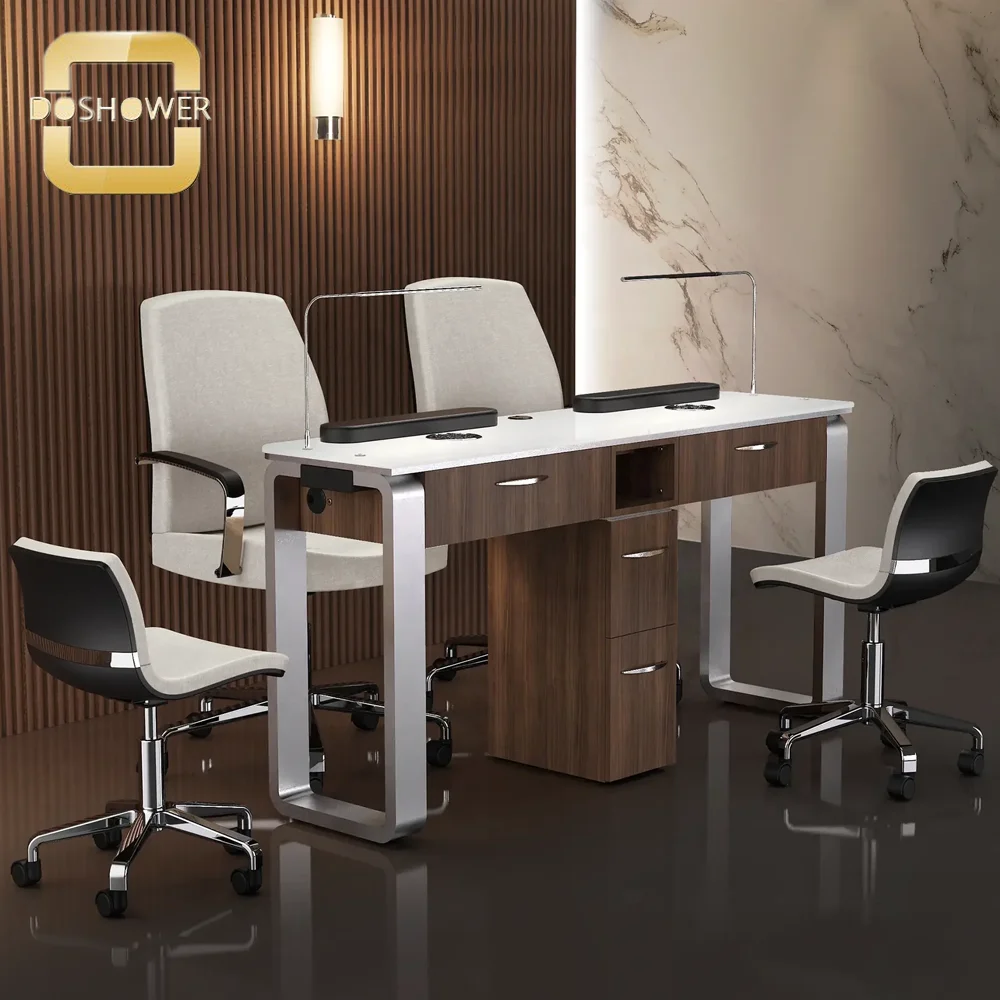 Matching Nail Table Set for Nail Manicure Table Ventilation-ready