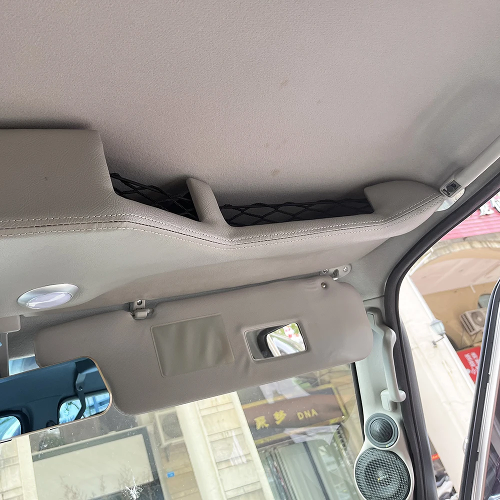 Full Storage Leather Roof Console With Lights For Toyota Land Cruiser ...