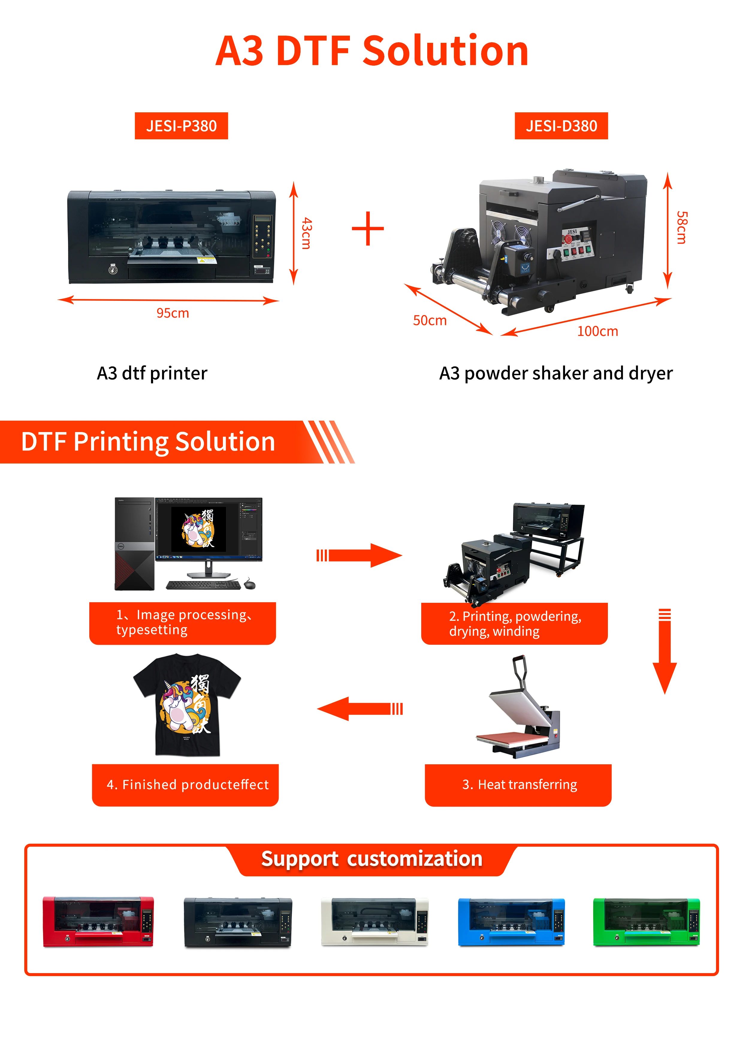 DTF Printer Pet Film DTF Printing Machine Xp600 I3200 t Shirt DTG 30cm ...