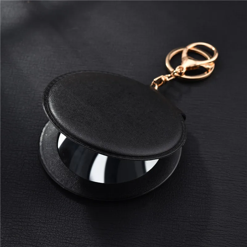 Cute Double-sided Portable Mirror Keychain - Mini Light Keychain, Oem