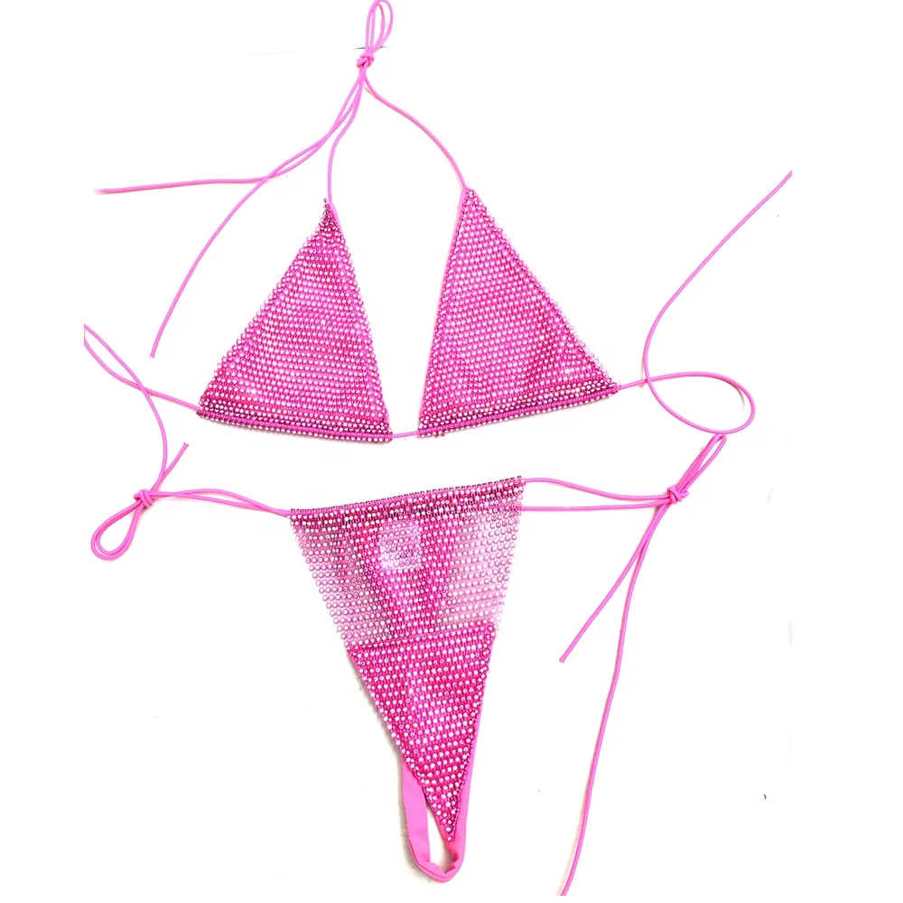 S563 New Luxurious Rhinestone Mesh Bikini Crystal Diamonds Swimsuit ...