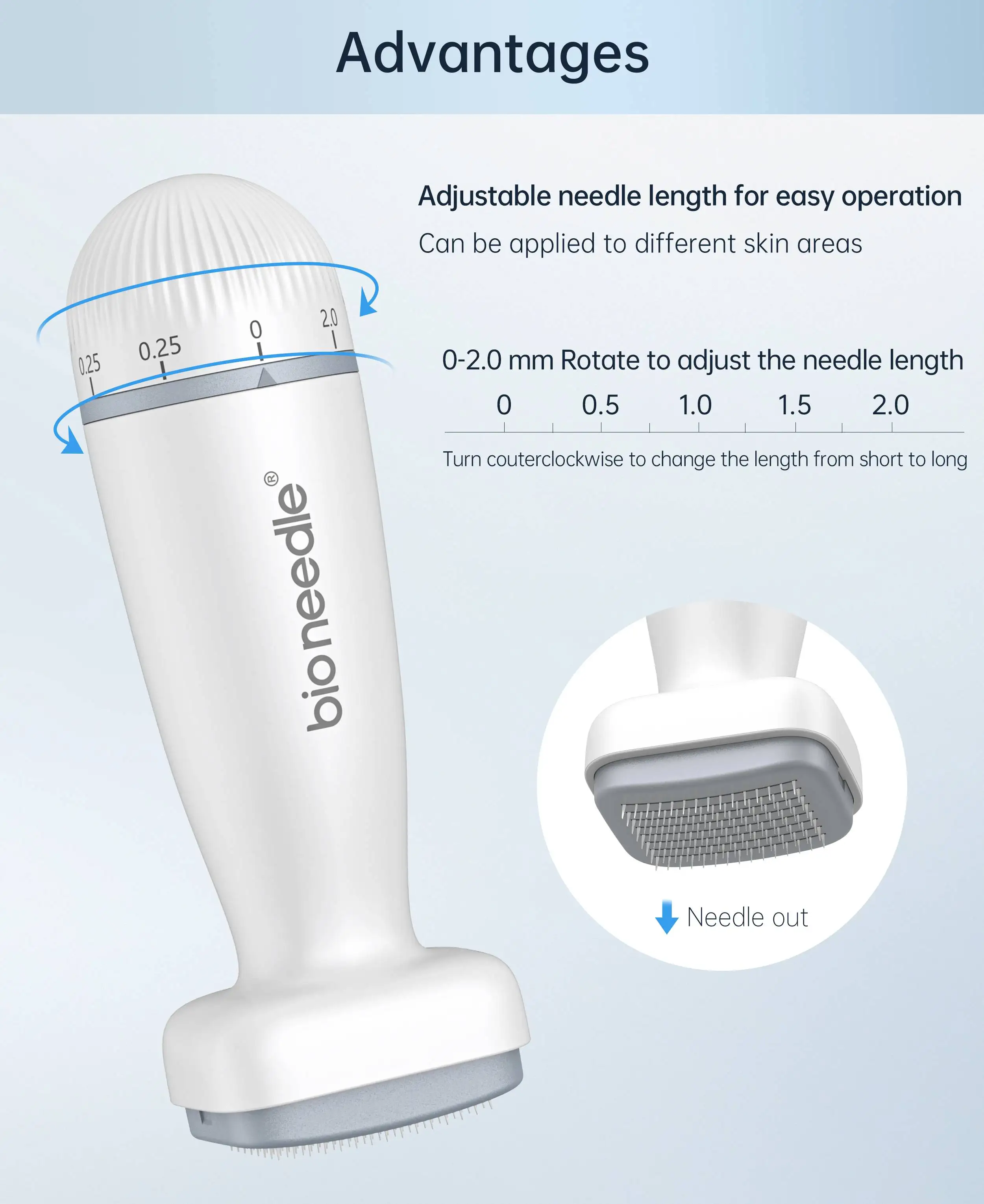 Bio Needle 120 - Adjustable Microneedling Pen for Skin Care