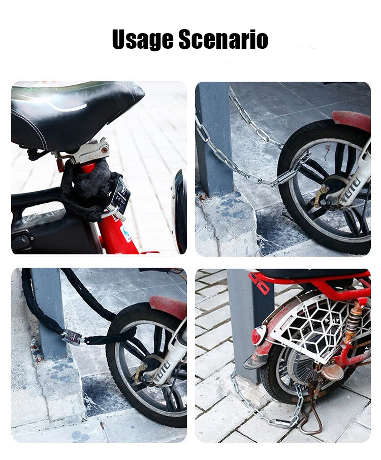 Customizable Anti-Theft High Security Chain Lock Bicycle Thickening ...