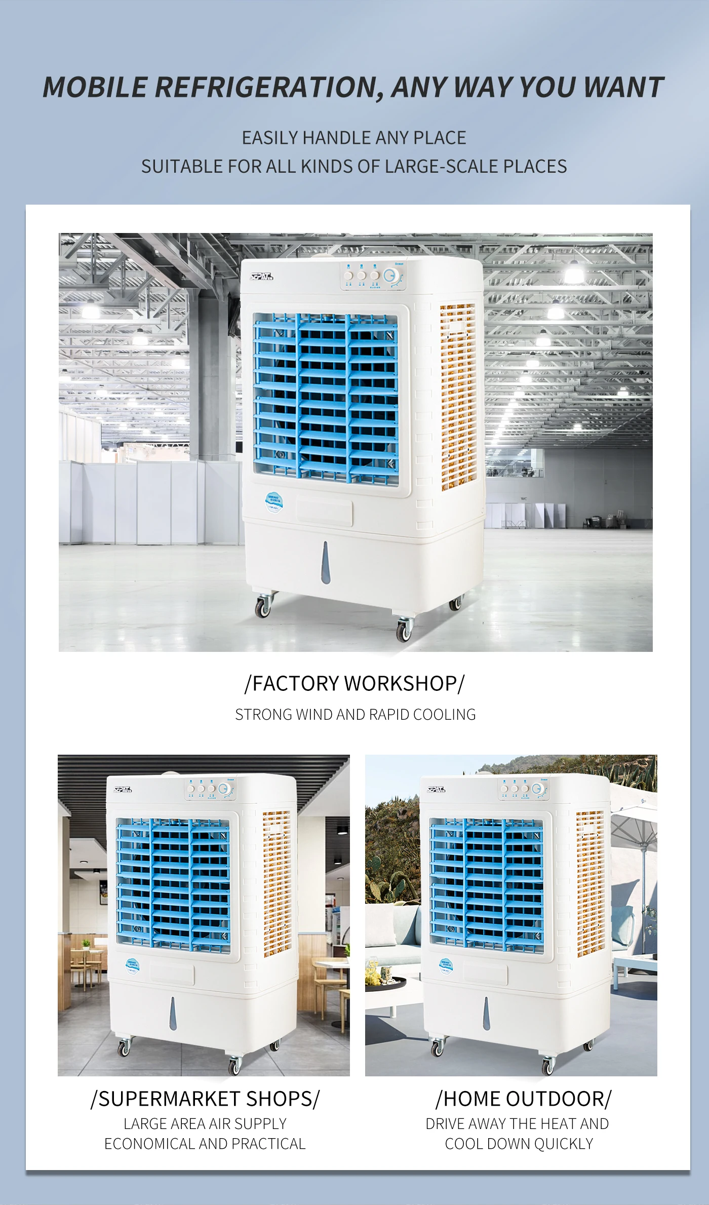 China Water Button Evaporative Air Conditioner Fan Fast Cooling Air ...