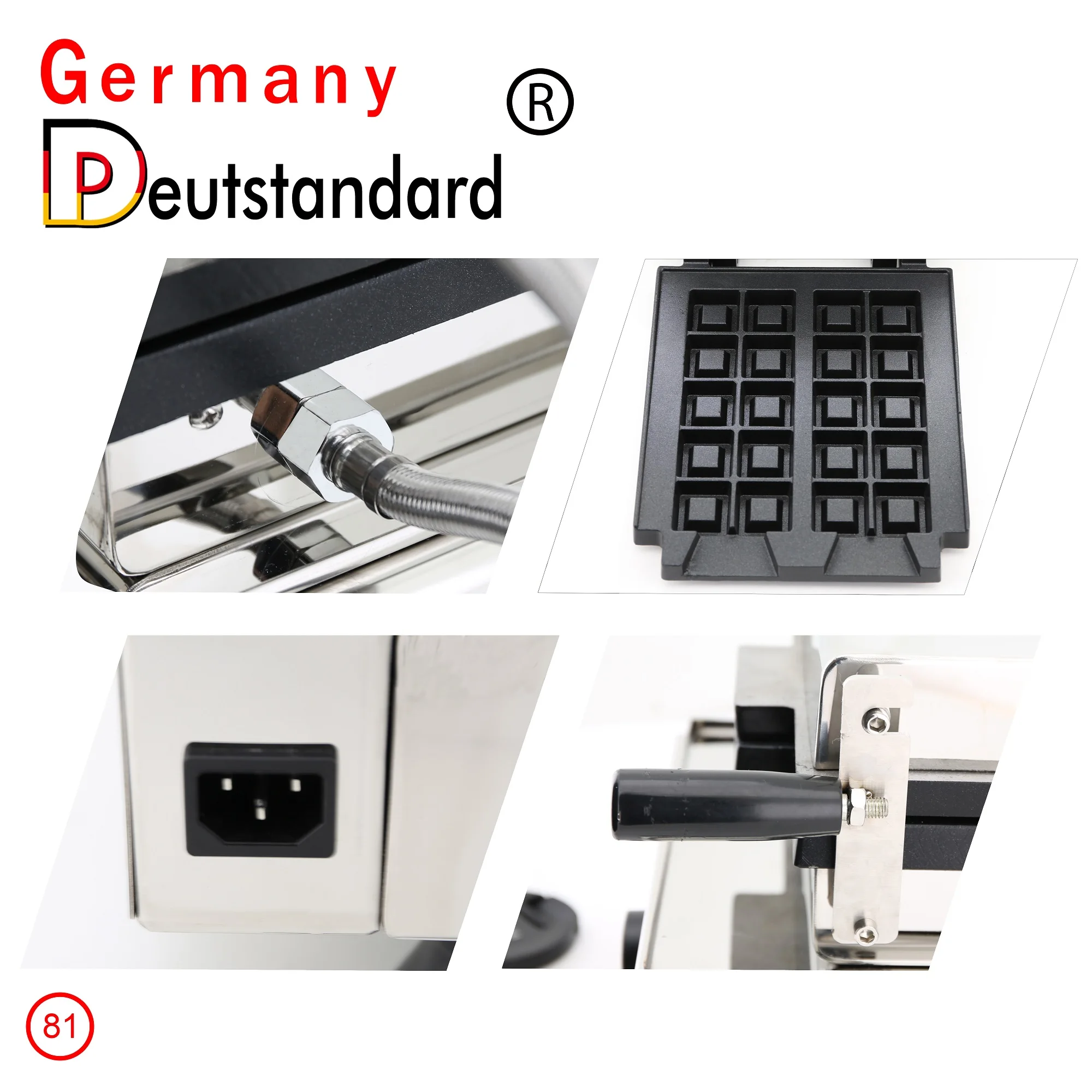 Germany Deutstandard NP-81 Belgian Waffle Maker - 1 Year Warranty