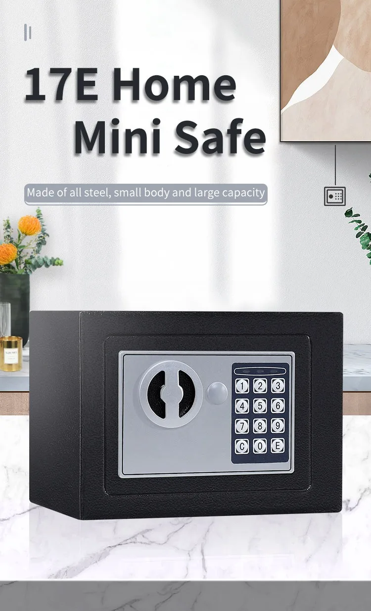 XBT Small Electronic Digital Safe Box with Lock Safety Deposit Secure ...