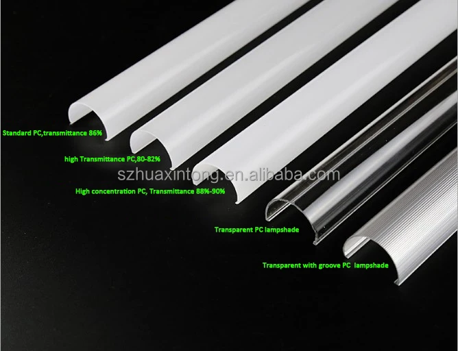 Micro Prismatic Structure Surface Pc Led Light Cover Extrusion Clear ...