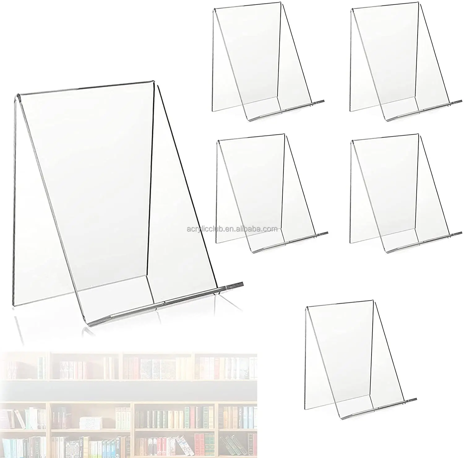 V Shape Acrylic Book Stand - Elegant Display Solution