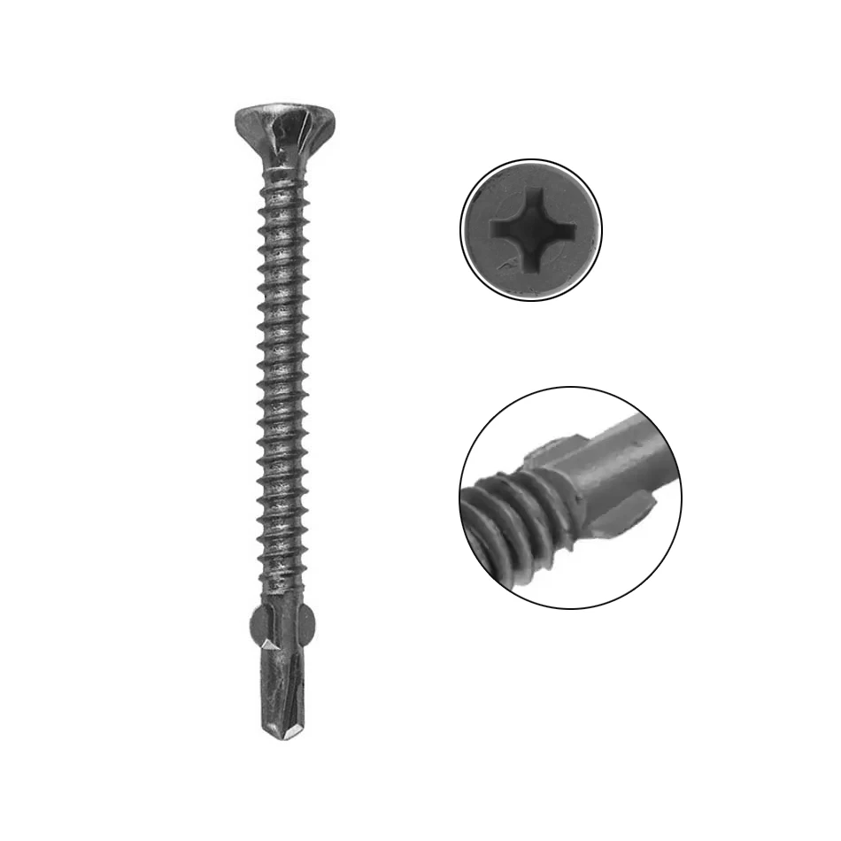 6 Nibs Zinc Plated Cross Recess Phillips Drive Flat Countersunk Csk ...