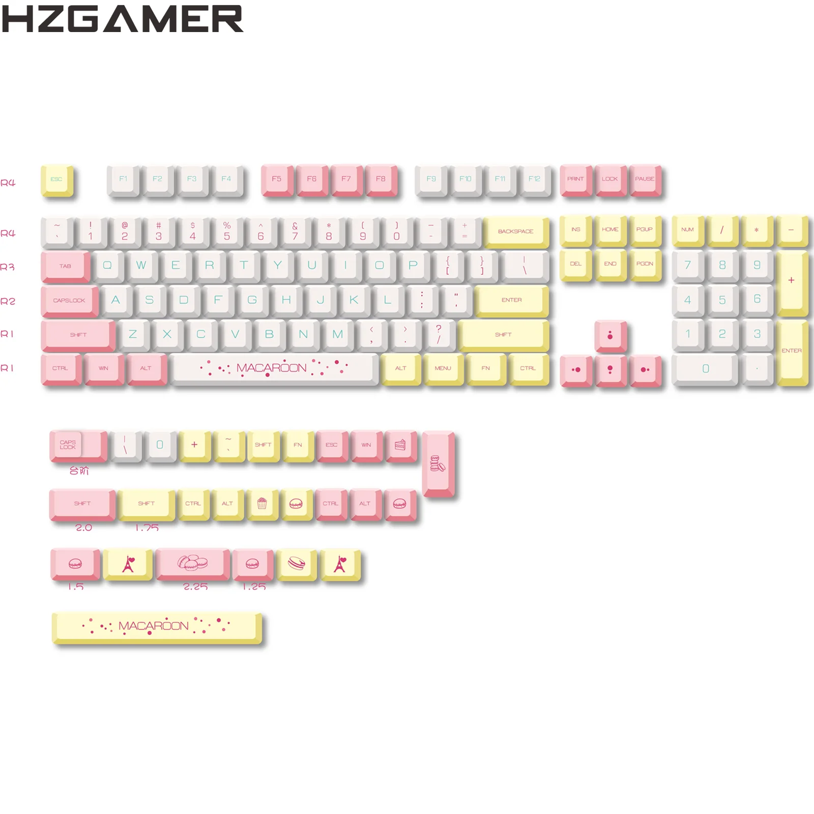 HZGAMER XDA Profile Keycap, Custom Design Dye Sublimation Keycap for ...