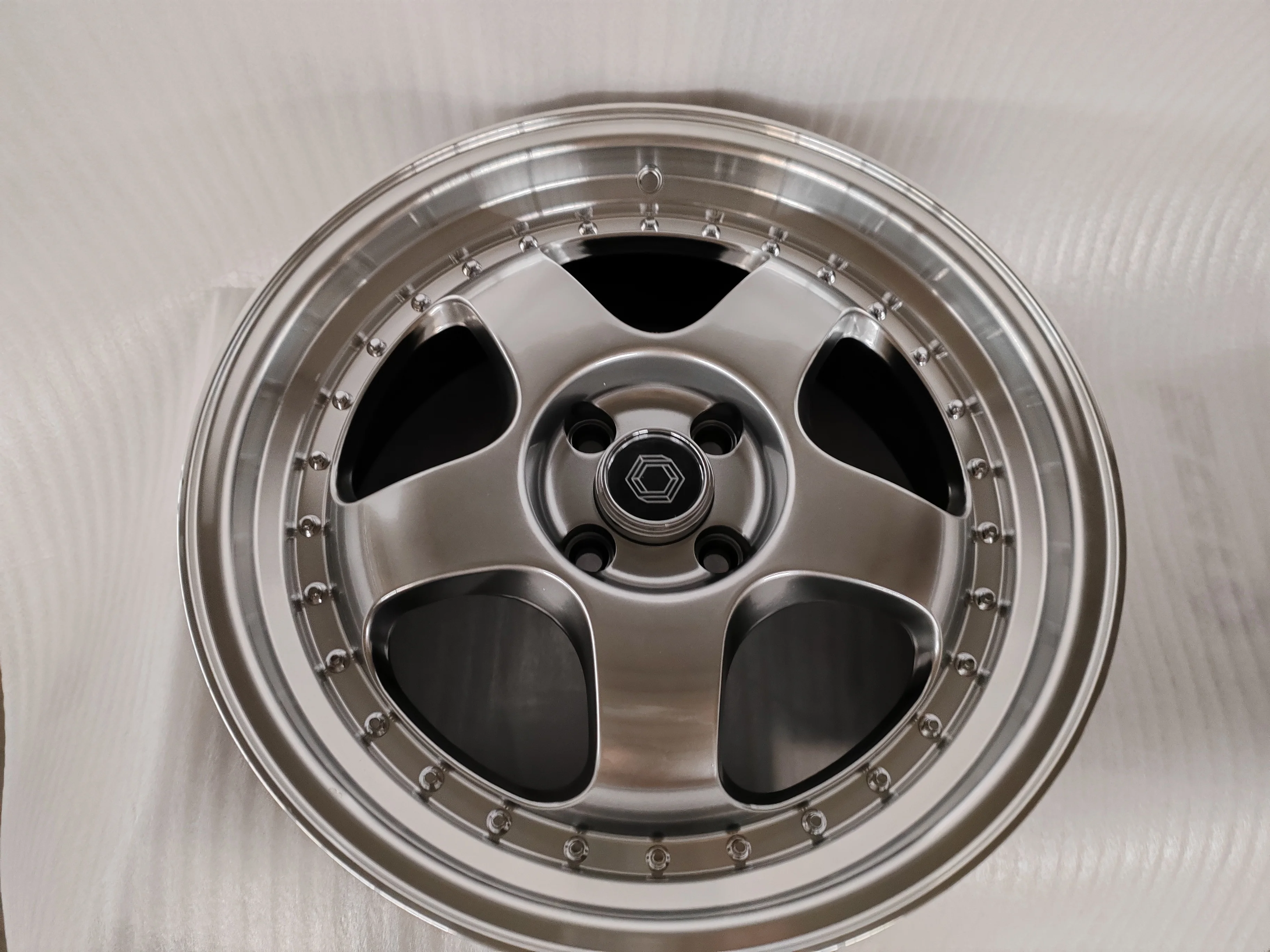 17 Inch Off Road Car Wheels 4x100 Five Spokes Silver Machine Surface ...