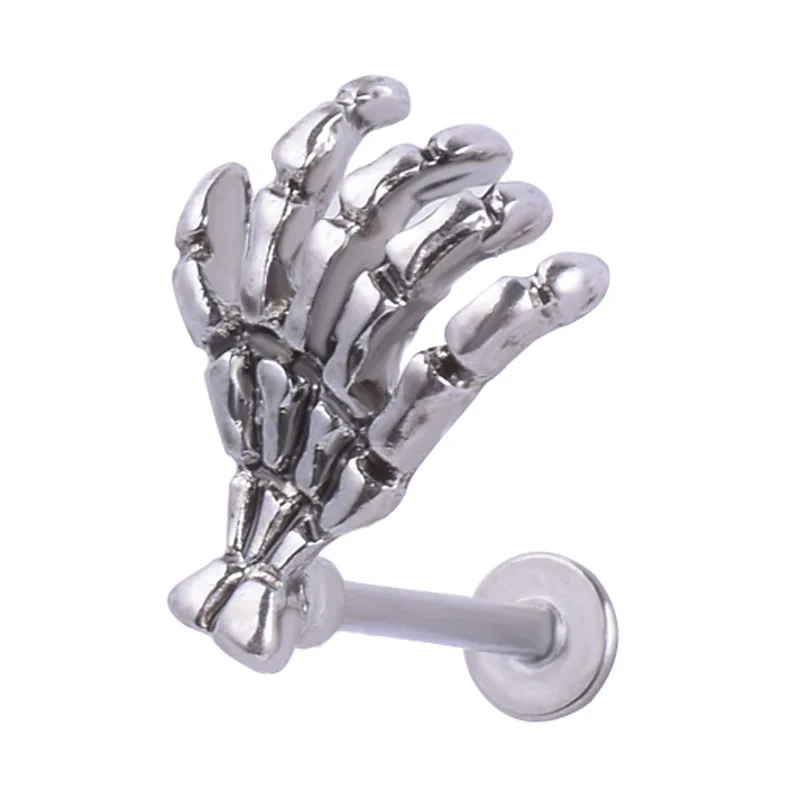 Personalized Perforated Hand Shape Lip Rings Cartilage Sexy Stainless ...