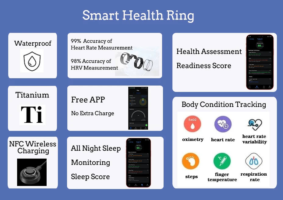 Smart Health Ring - Sleep Monitoring & Wellness Tracker