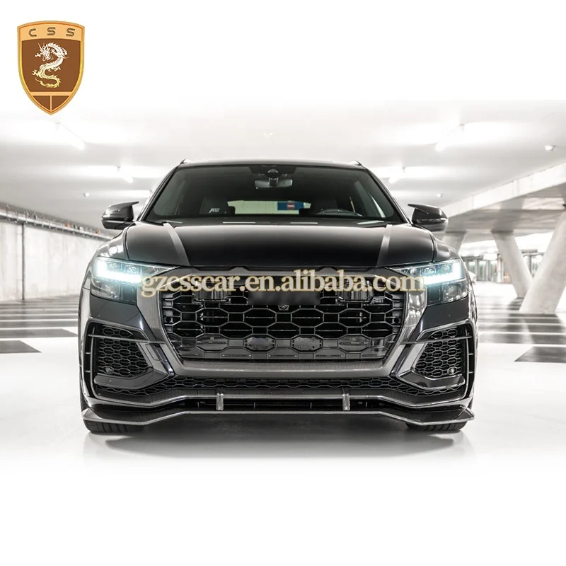 For Audi Rs Q8 Body Kit Upgrade To At Style Front Lip Bumper Grilles ...