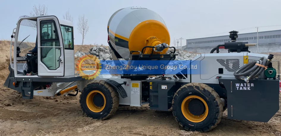2.6m3 Per Batch Self Loading Concrete Mixer Truck With Pump Concrete ...