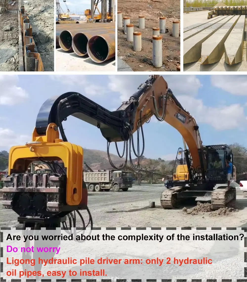 SK260 Vibro Hammer Sheet Pile - Hydraulic Vibro Hammer Machine - for ...