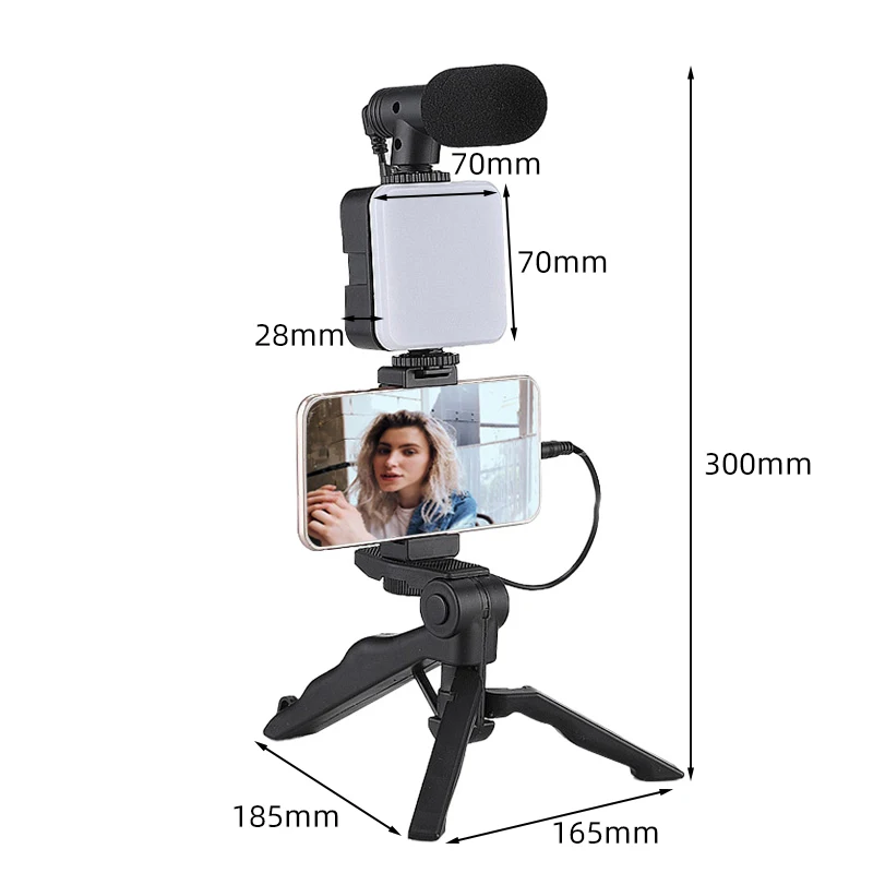 Photography Camera Flash Light Selfie Stick Vlogging Video Making Kit ...