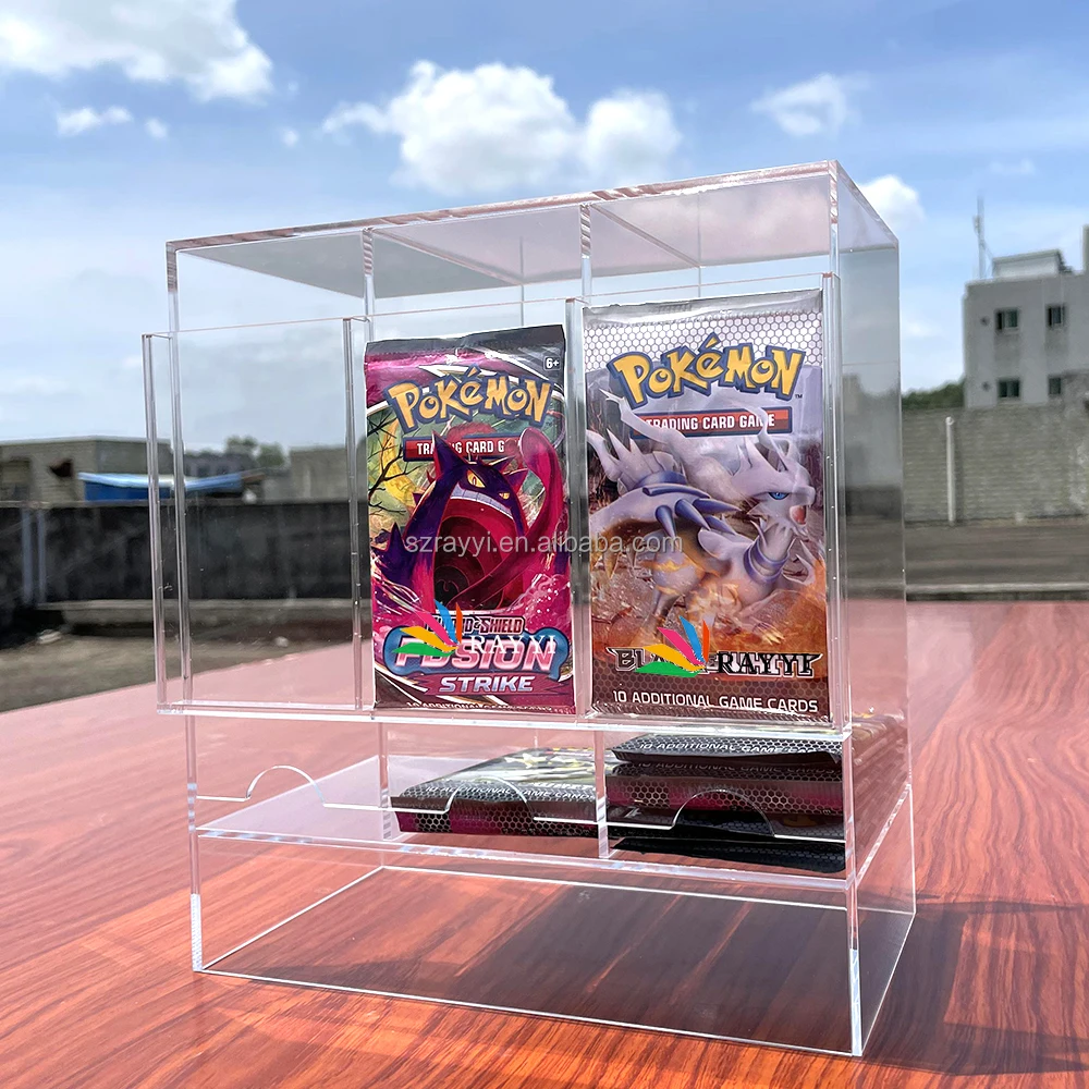 RAY YI Acrylic Pokemon Booster Pack Display Case - UV Resistant