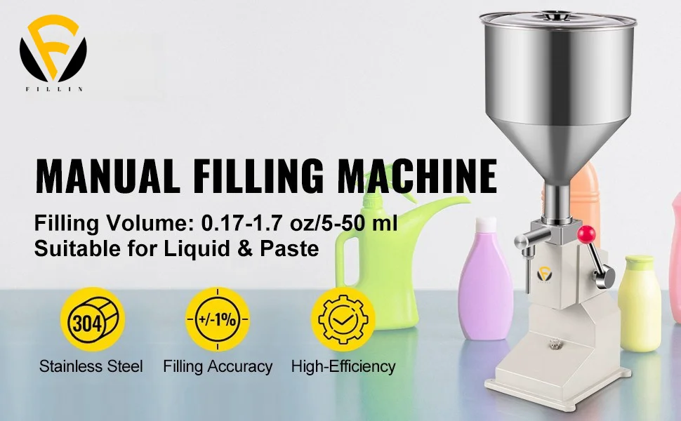 FillinMachine A03 Manual Paste Small Honey Shampoo Yogurt Nail Polish ...