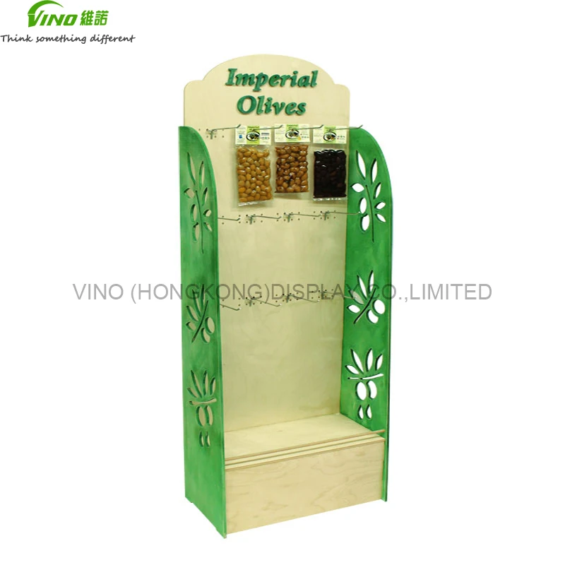 Floor Wooden Display Racks,Kiosk,Wooden Product Display With Hooks ...